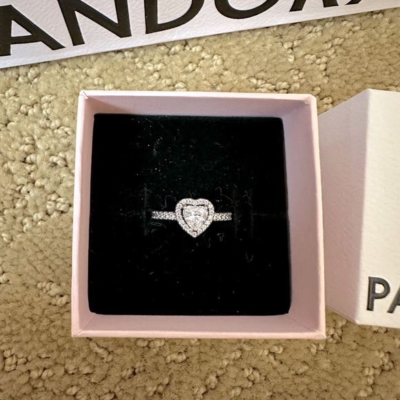 Pandora | Jewelry | Pandora Elevated Heart Ring Sterling Silver | Poshmark